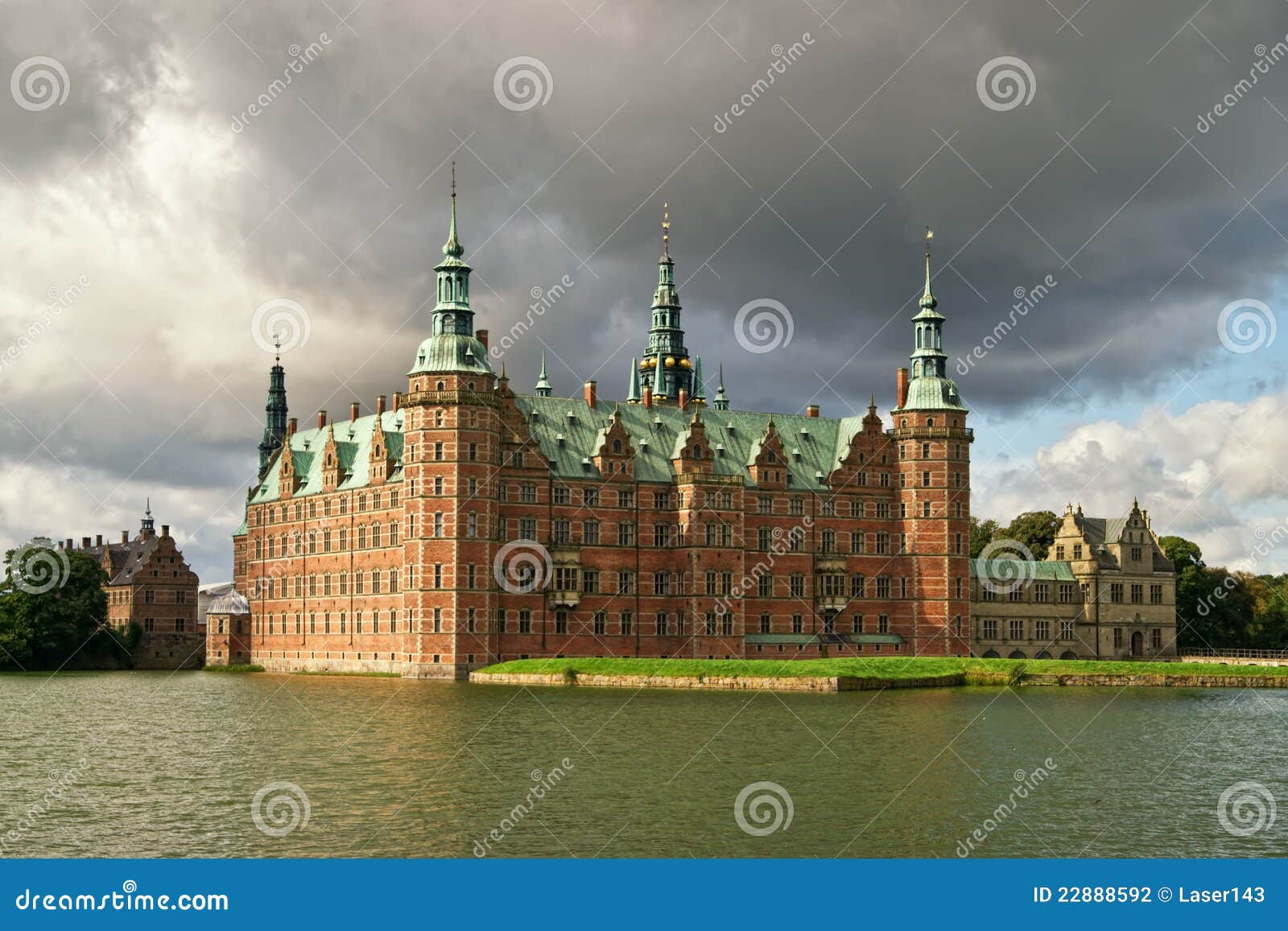 Frederiksborg Castle stock photo. Image of brick, helsingor - 22888592
