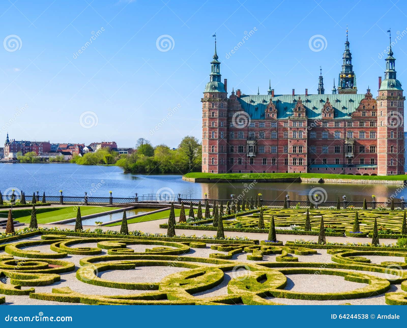 Frederiksborg Castle, Hillerod, Denmark Stock Photo - Image of pond ...