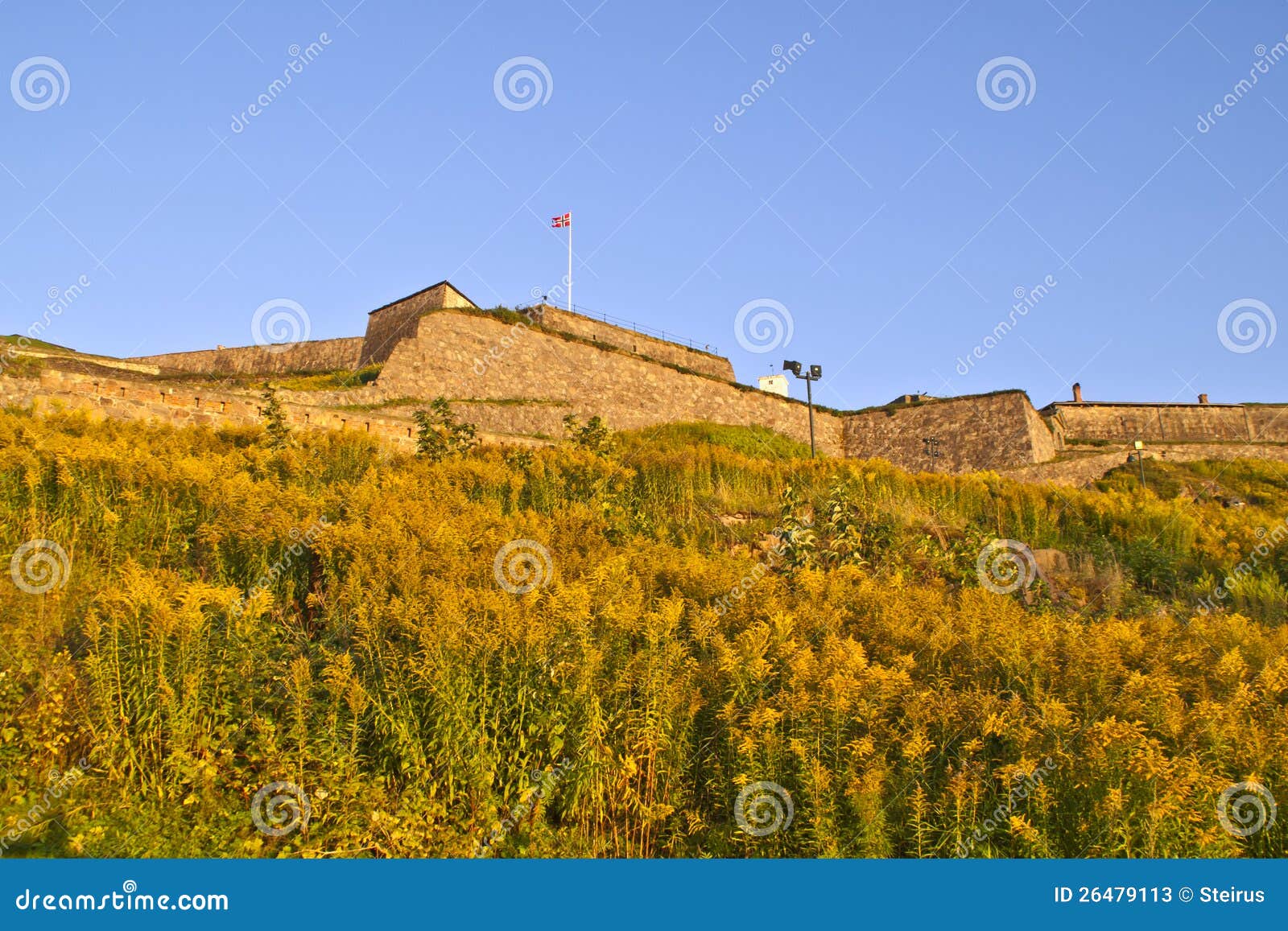 Fredriksten fortress stock image. Image of background - 26479113