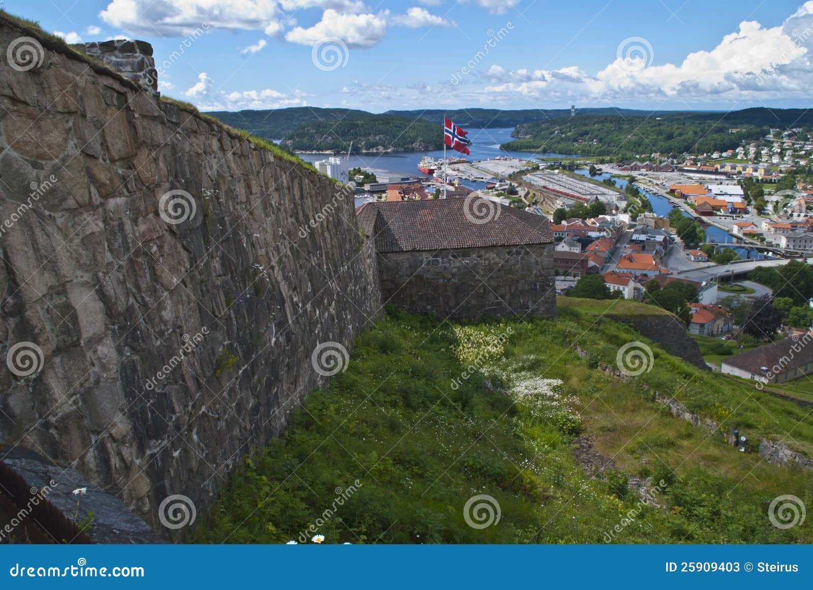 Fredriksten Fortress in Halden Stock Image - Image of canon ...