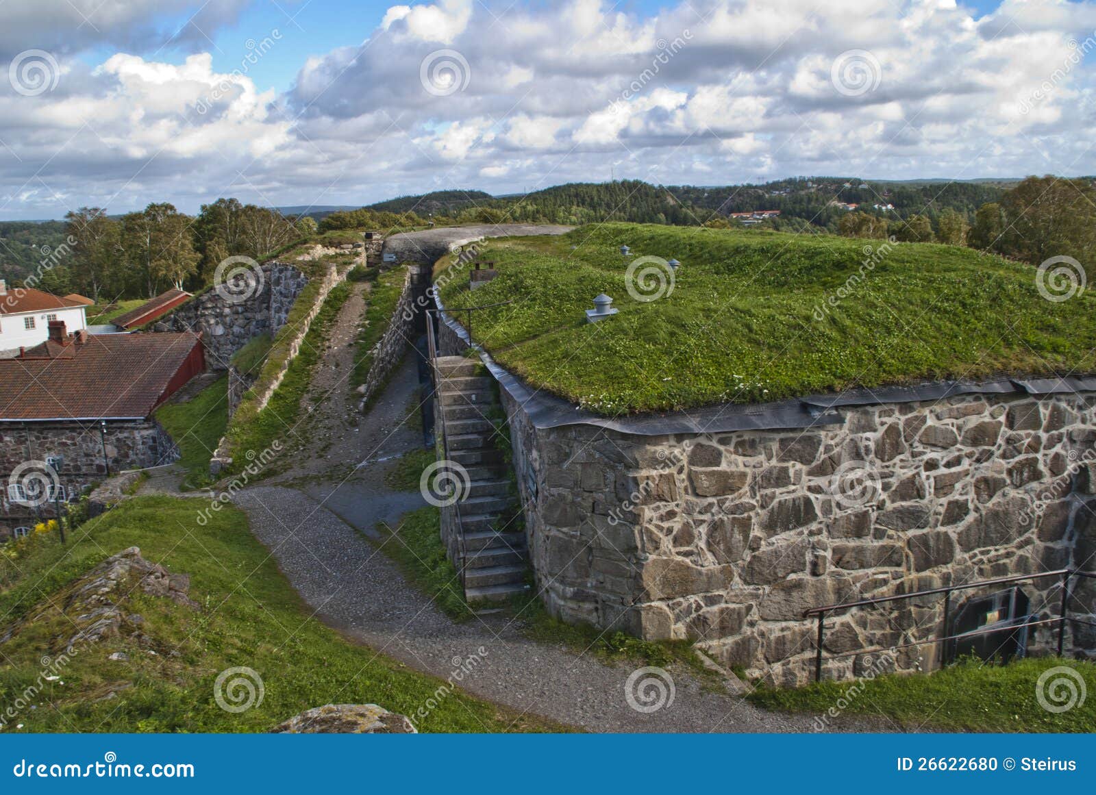 Fredriksten Fortress in Halden Stock Photo - Image of building ...