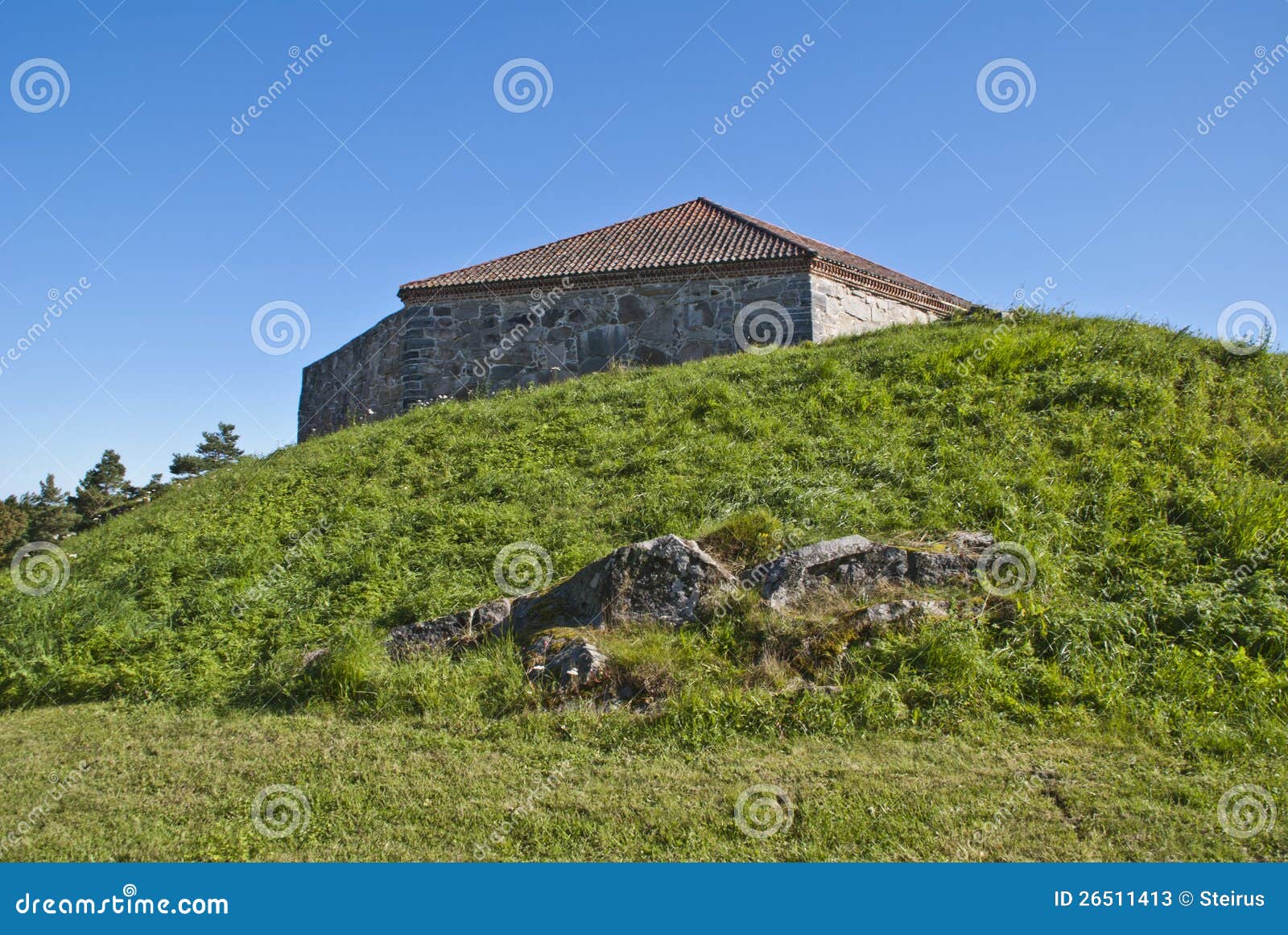 Fredriksten Fortress (large Tower) Stock Image - Image of architecture ...