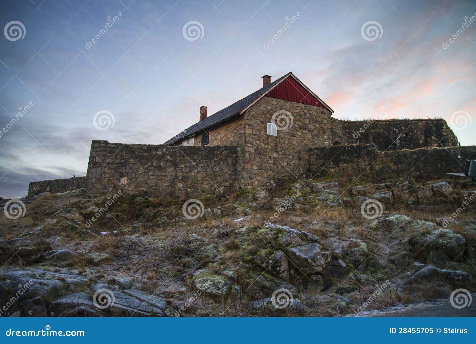 Fredriksten Fortress (upper Rock Fort) Stock Image - Image of hill ...