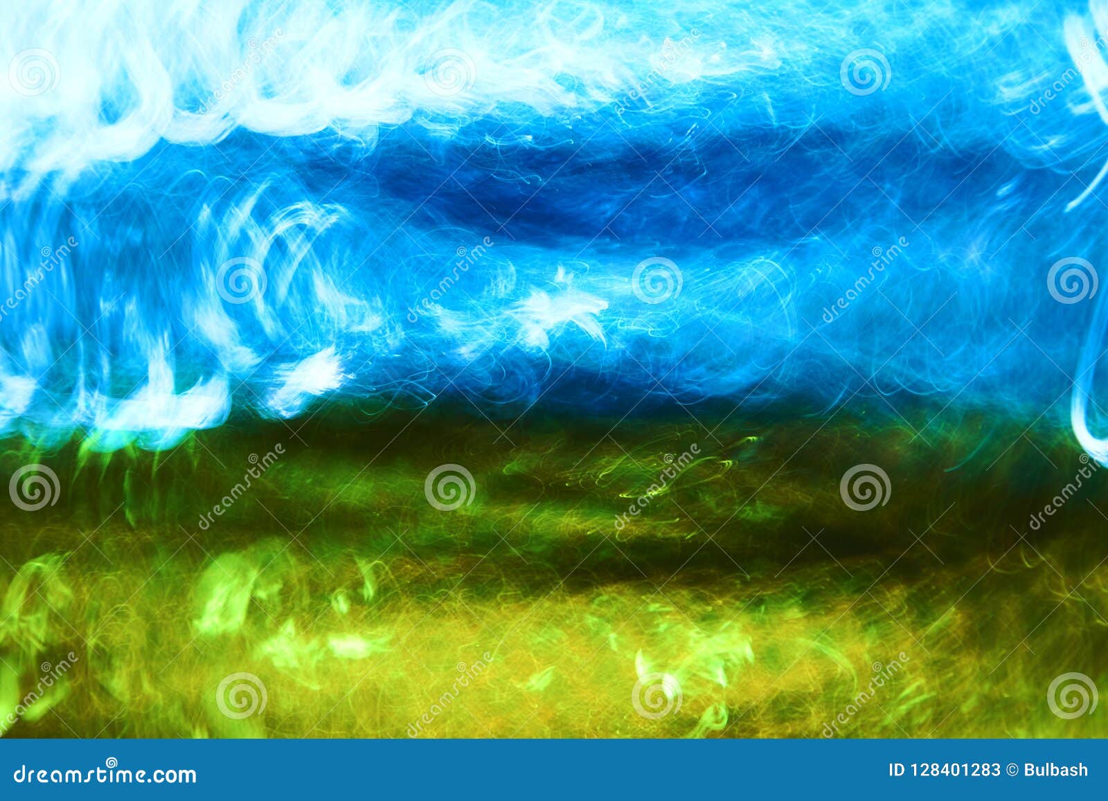 Free Abstraction Green with Blue Stock Image - Image of bokeh, focus ...