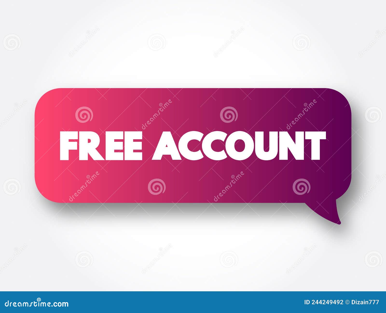 Free Account Text Message Bubble, Concept Background Stock Illustration ...