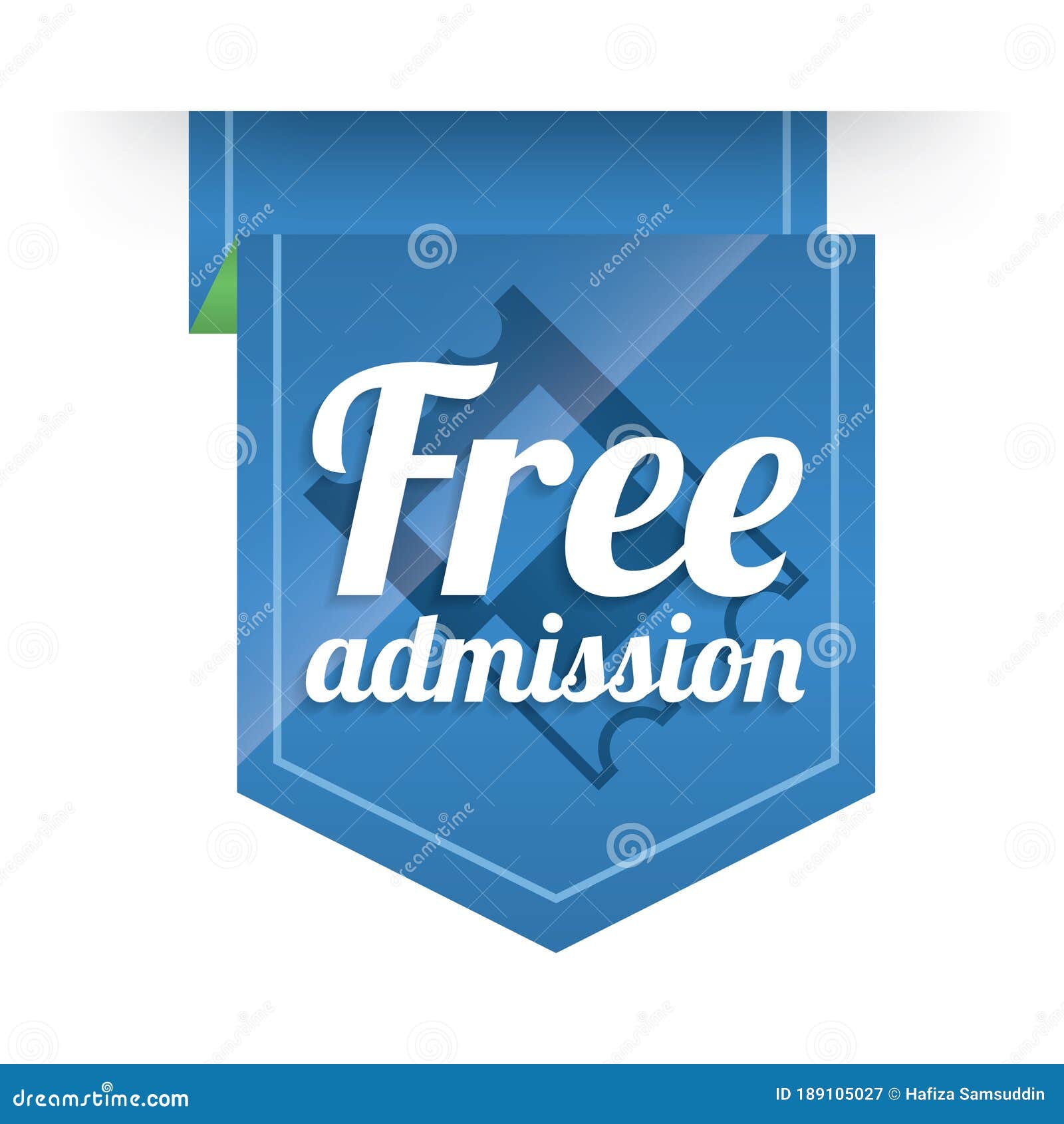 Free Admission Label Design. Vector Illustration Decorative Design ...