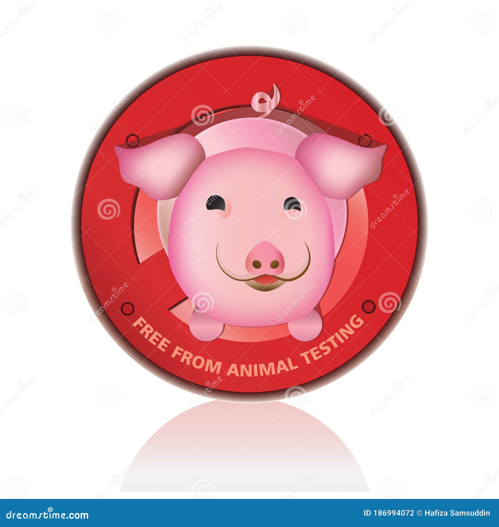 Free from Animal Testing Label. Vector Illustration Decorative Design ...