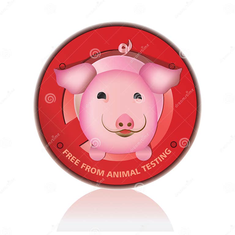 Free from Animal Testing Label. Vector Illustration Decorative Design ...