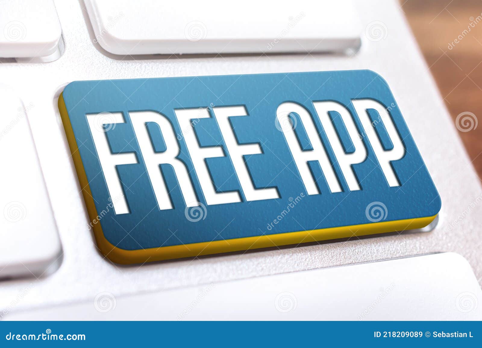 Free App Written on a Keyboard Button Stock Image - Image of upload ...