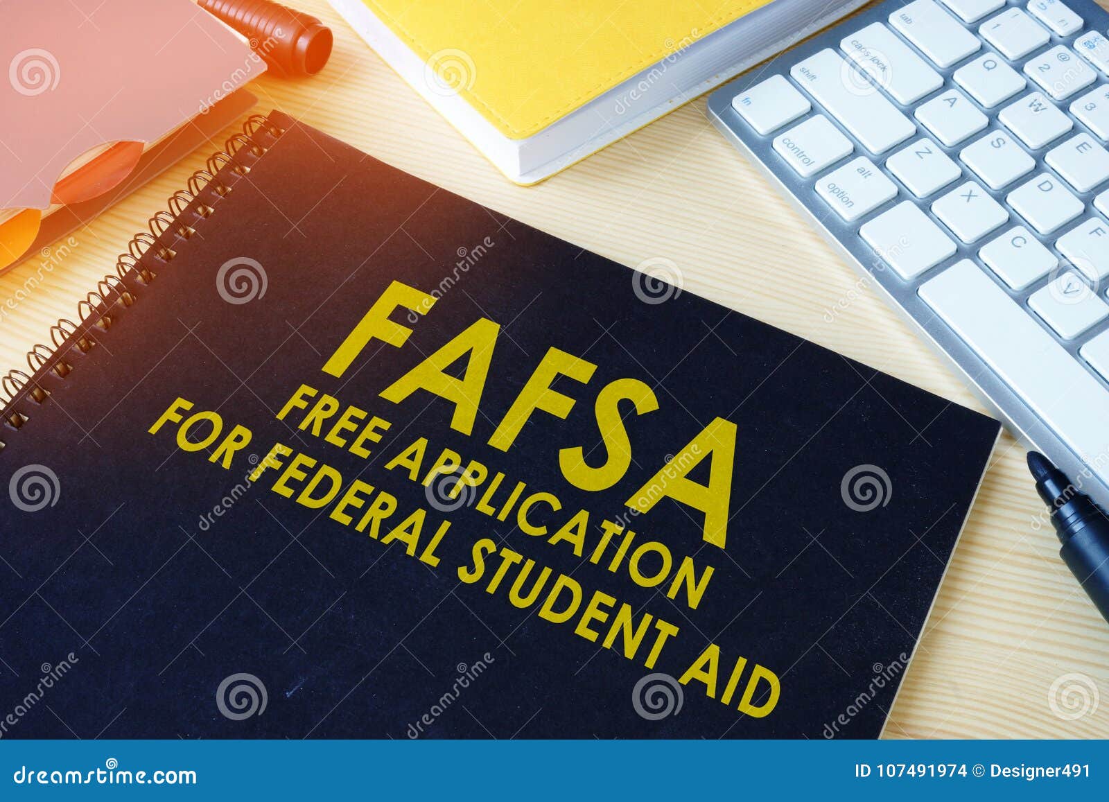 Free Application for Federal Student Aid FAFSA. Stock Photo - Image of ...