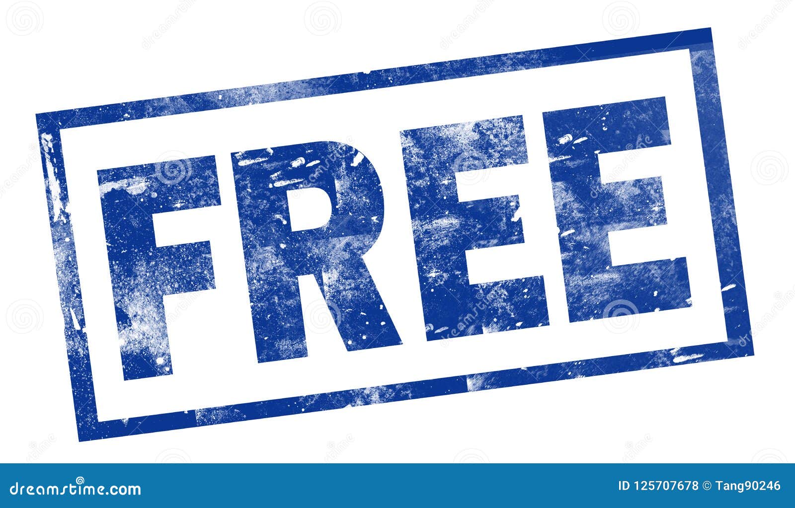 Free in blue ink stamp stock illustration. Illustration of isolated ...