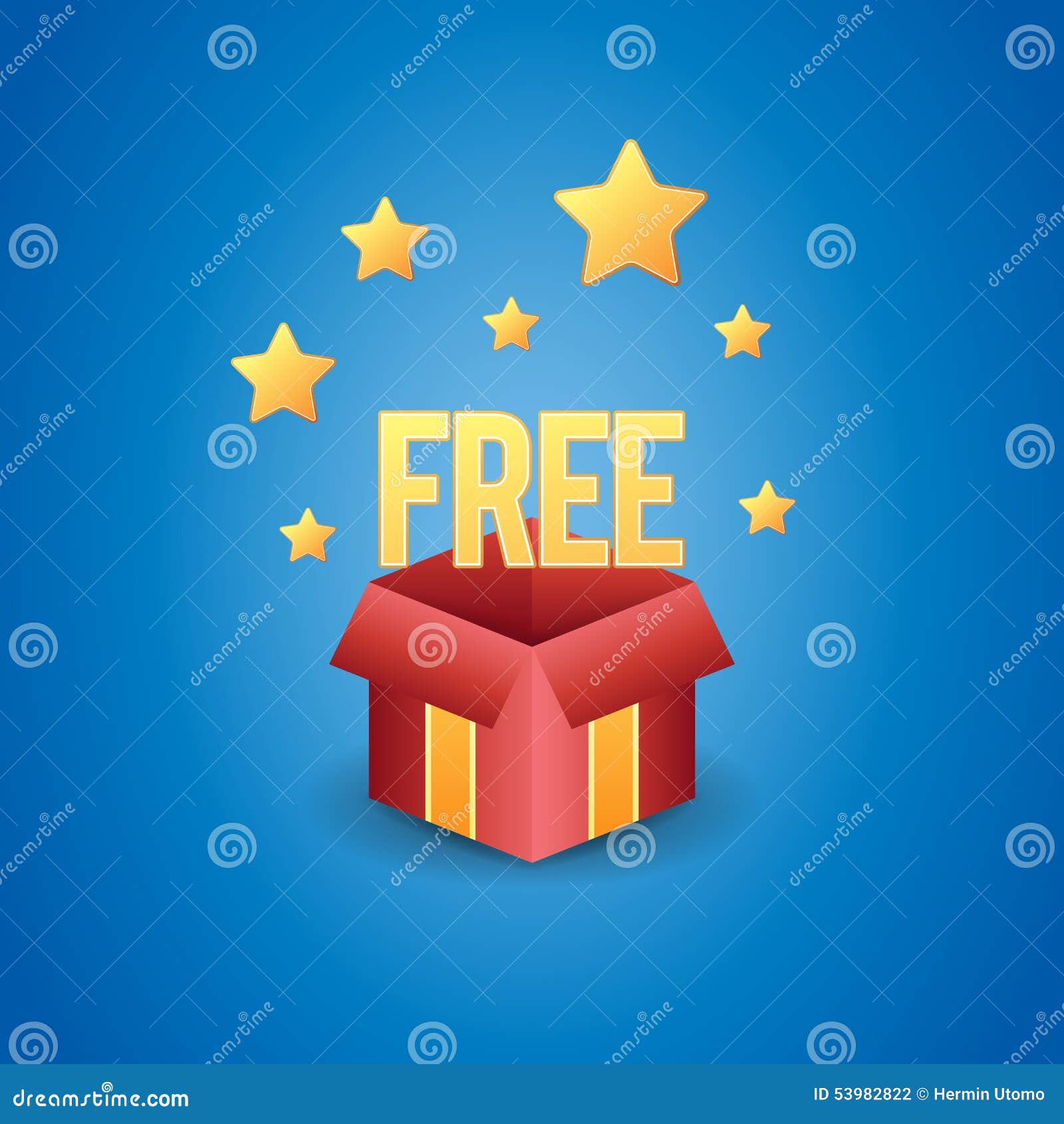 Free Box stock vector. Illustration of slogan, discount - 53982822