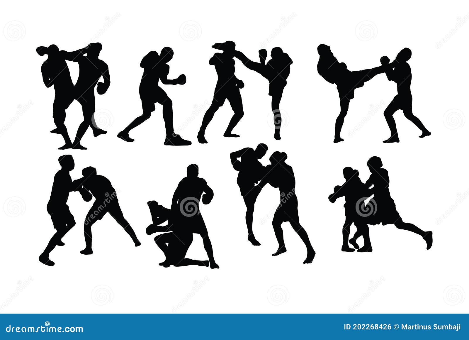 Free Boxing Sport activity stock vector. Illustration of muai - 202268426