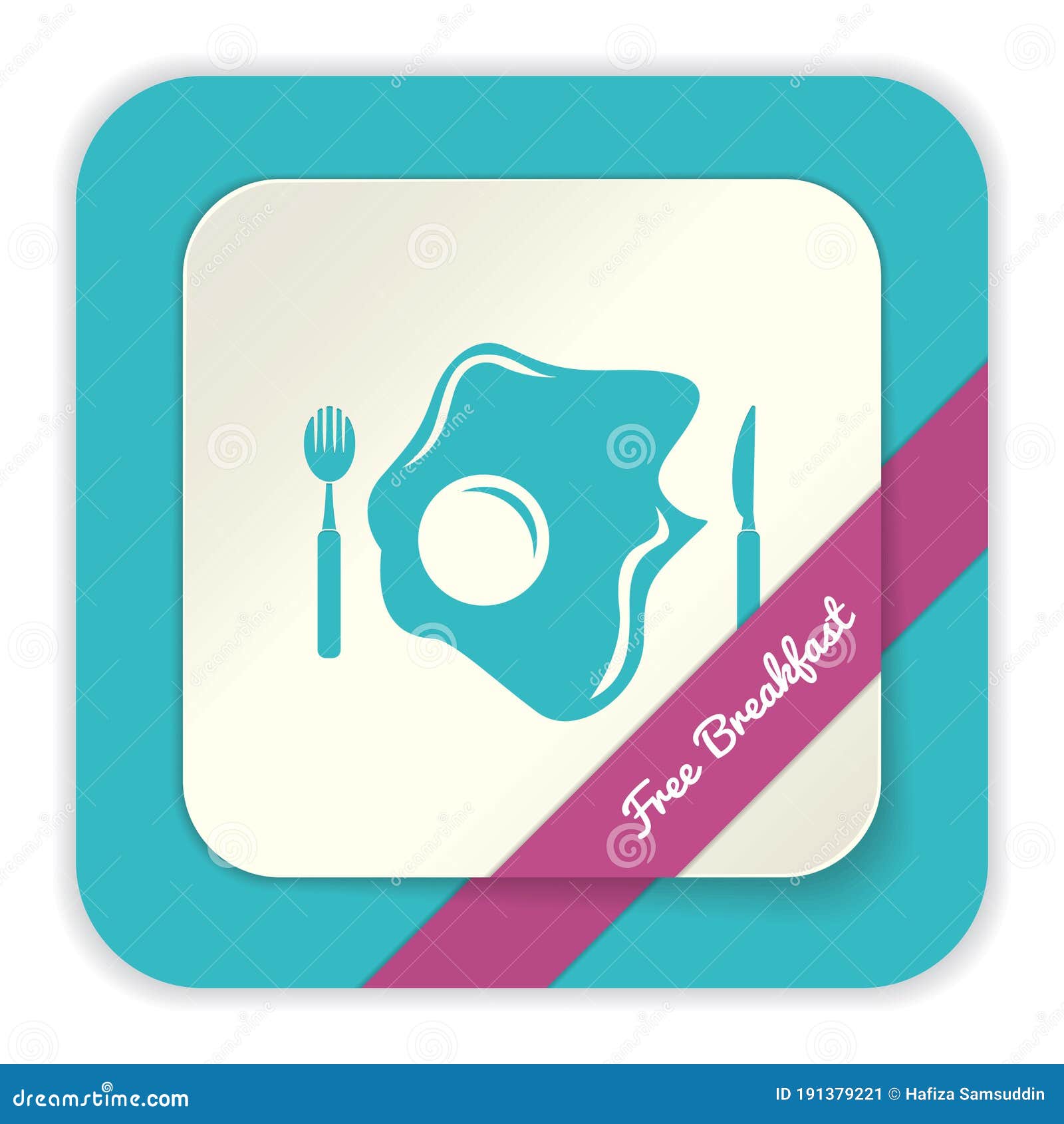 Free Breakfast Label. Vector Illustration Decorative Design Stock ...