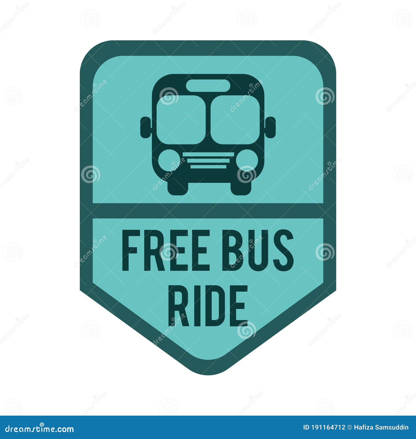 Free Bus Ride Sign. Vector Illustration Decorative Design Stock Vector ...