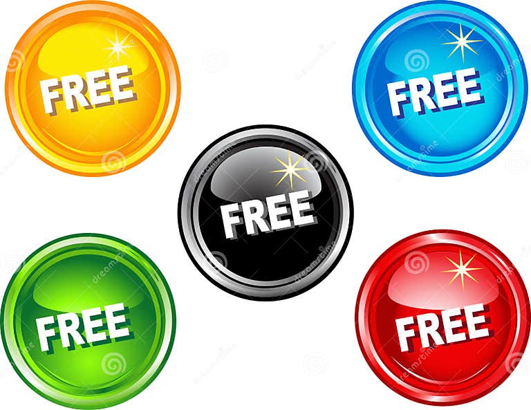 Free buttons stock vector. Illustration of market, industry - 8453779