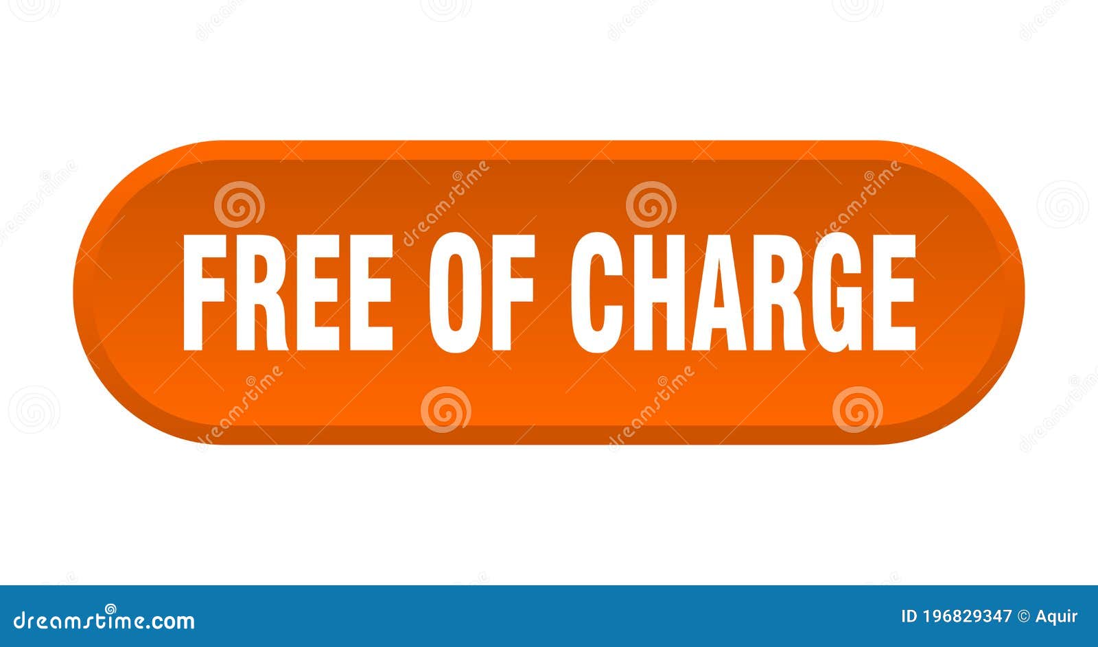 Free of charge button stock vector. Illustration of isolated - 196829347