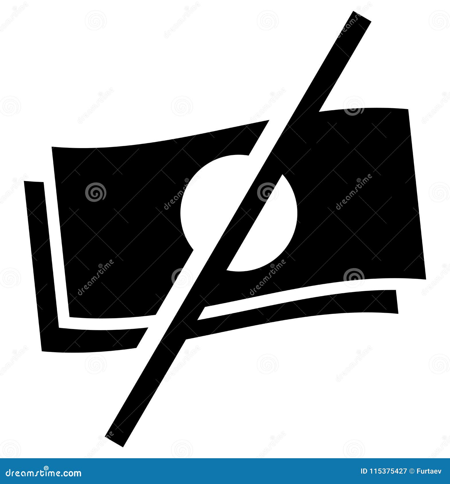 Free of charge icon stock vector. Illustration of money - 115375427