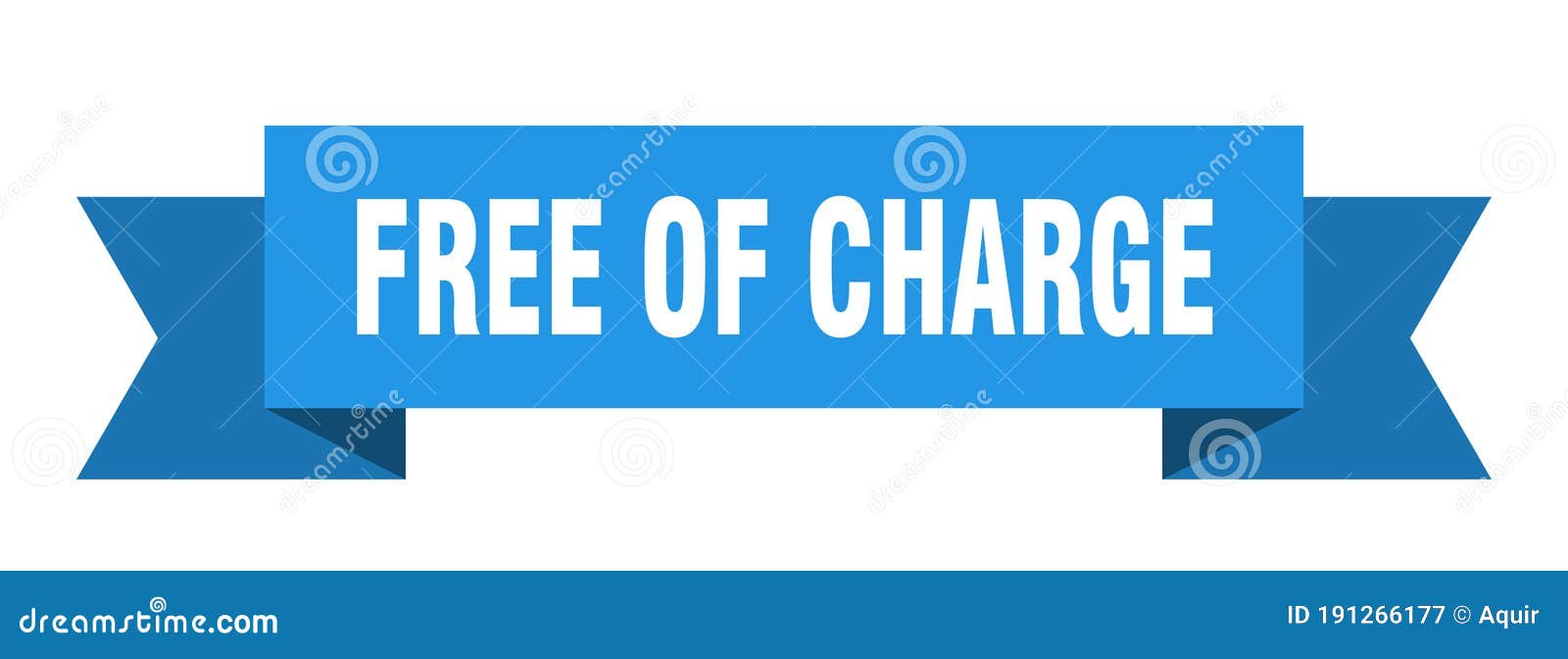 Free of charge ribbon. stock vector. Illustration of insignia - 191266177