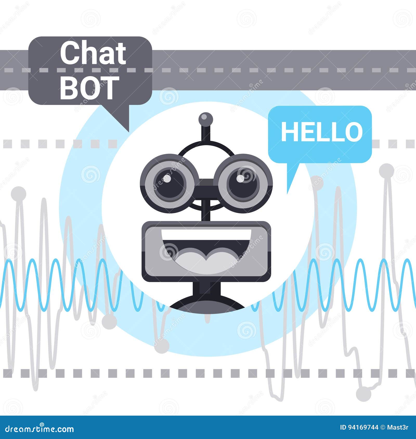 Free Chat Bot Says Hello, Robot Virtual Assistance Element of Website ...