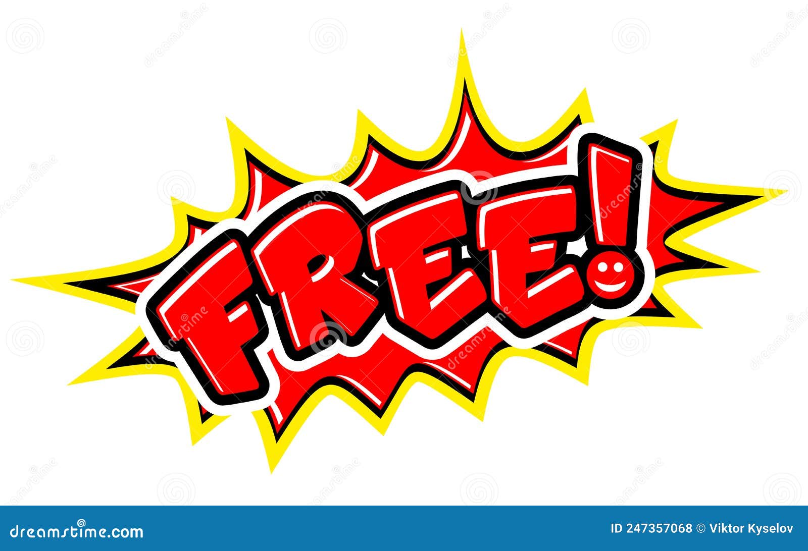 Free comic word stock vector. Illustration of explode - 247357068