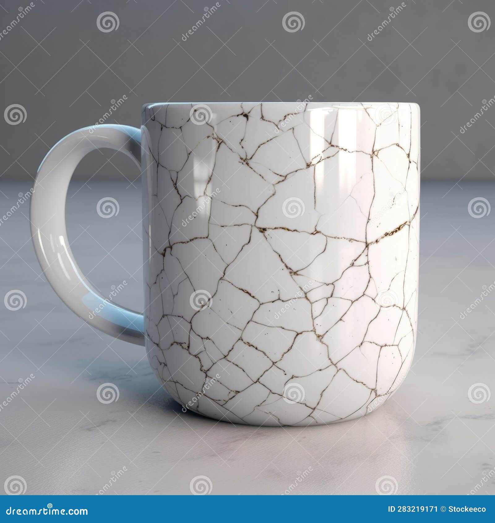 Realistic Cracked Coffee Mug 3d Model with Scratches and Dark White ...