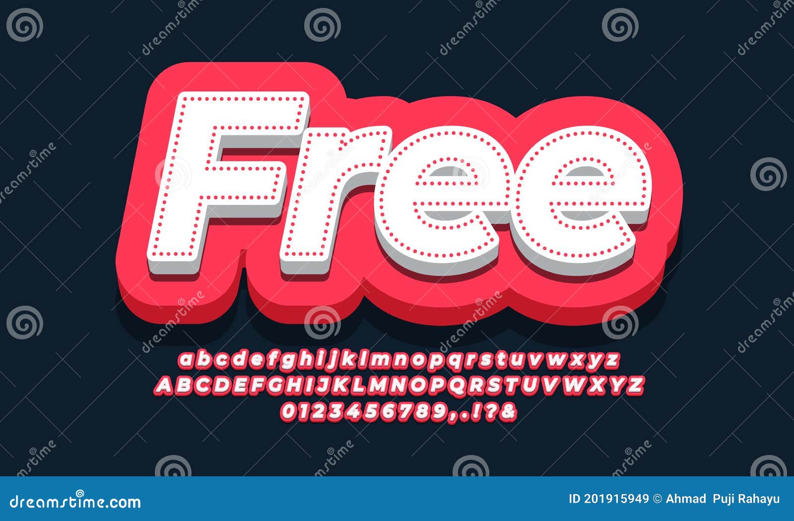 Free 3d Red Text Template Design Stock Vector - Illustration of label ...