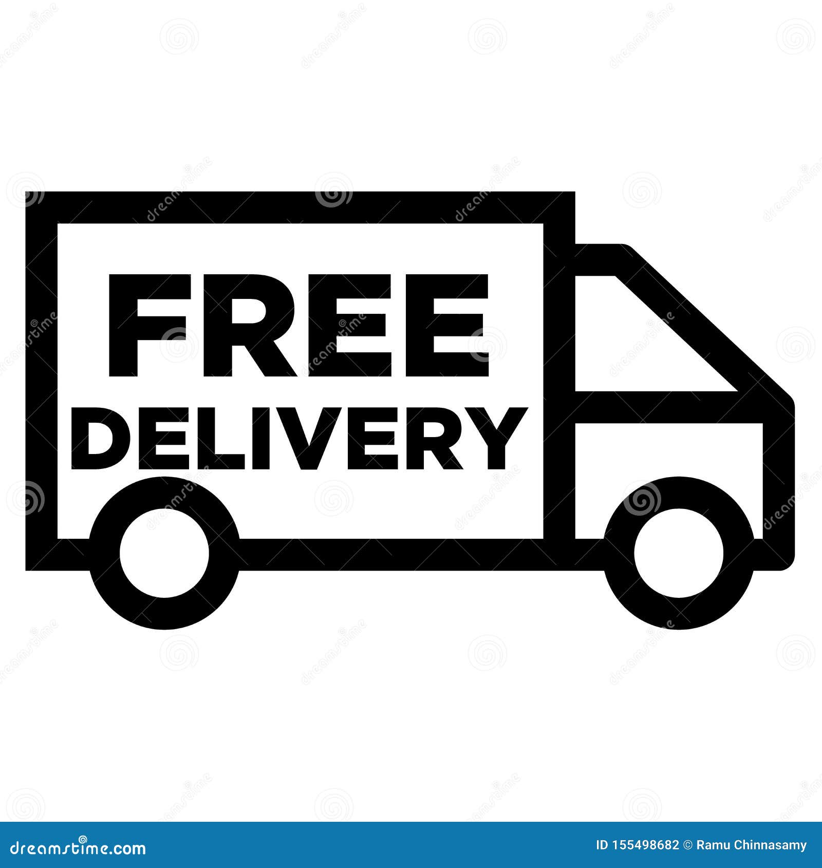 Free delivery icon stock vector. Illustration of background - 155498682