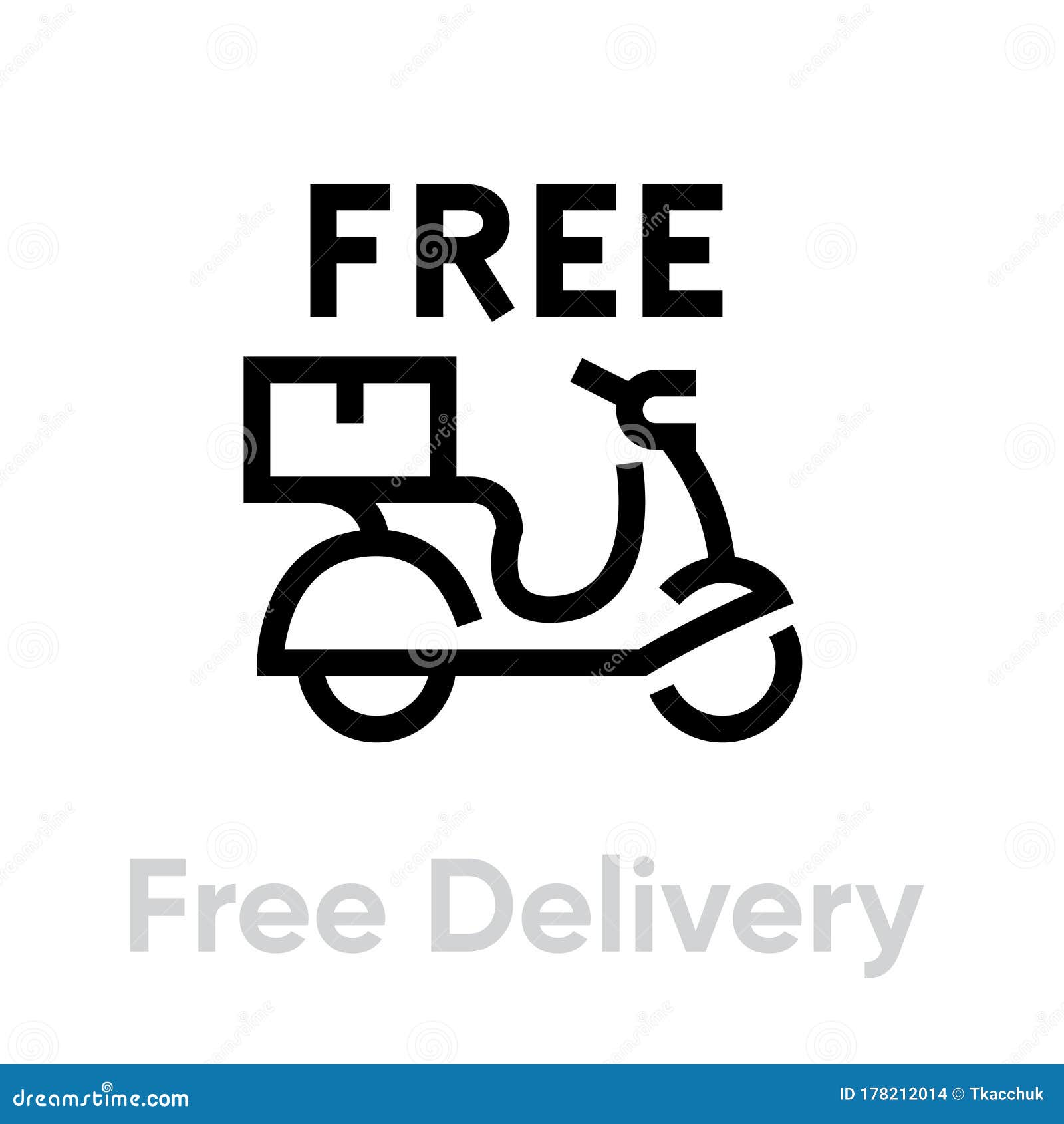 Free Delivery Bike Icon. Editable Line Vector Stock Vector ... Free Delivery Bike Icon. Editable Line Vector Stock Vector ...