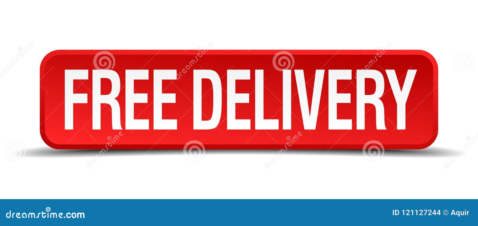 Free delivery button stock vector. Illustration of white - 121127244