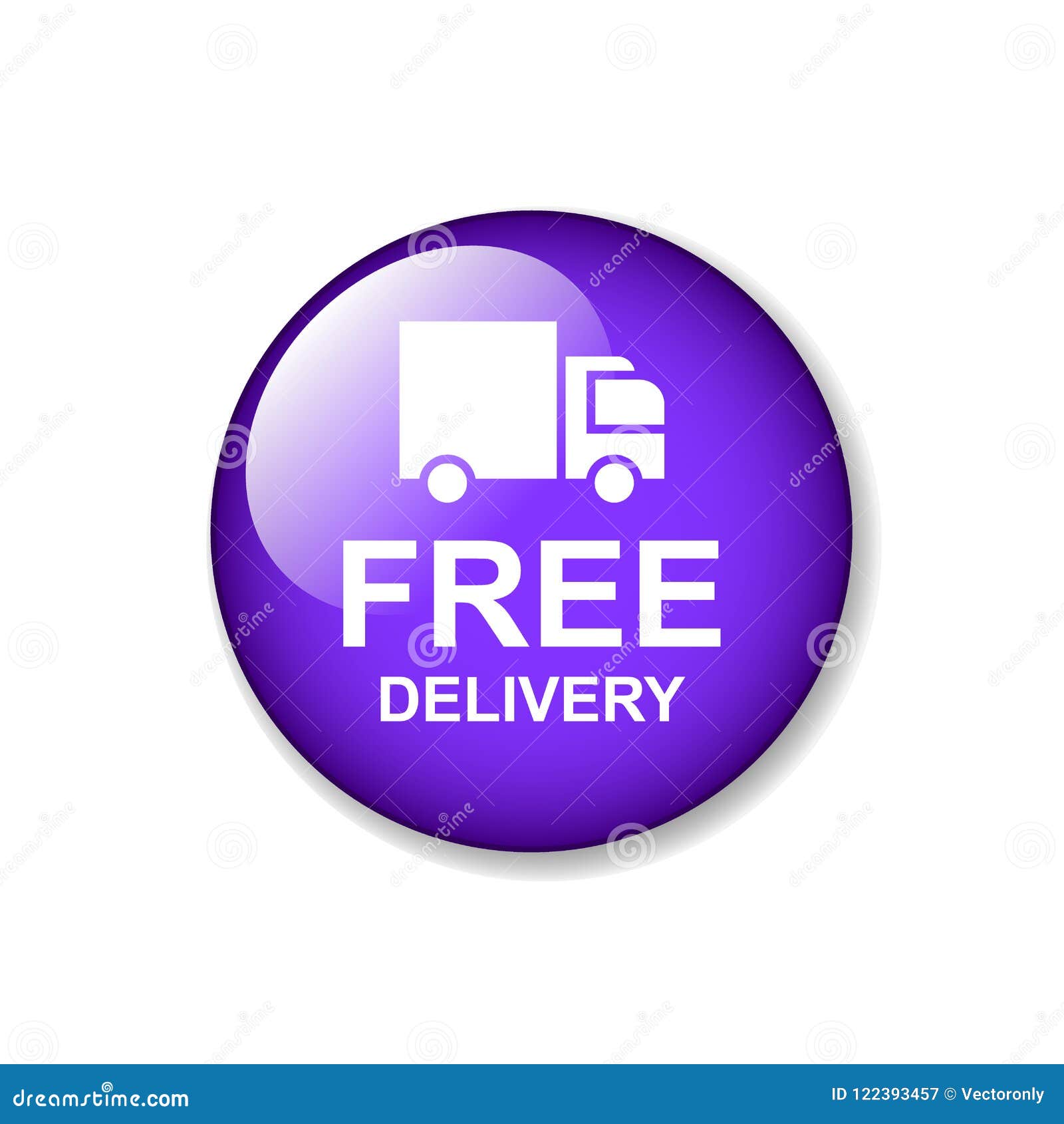 Free delivery button stock illustration. Illustration of buttons ...