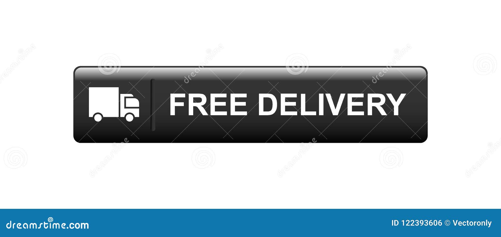 Free delivery button stock illustration. Illustration of advertising ...