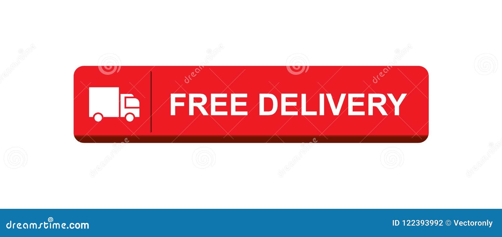 Free delivery button stock illustration. Illustration of delivering ...