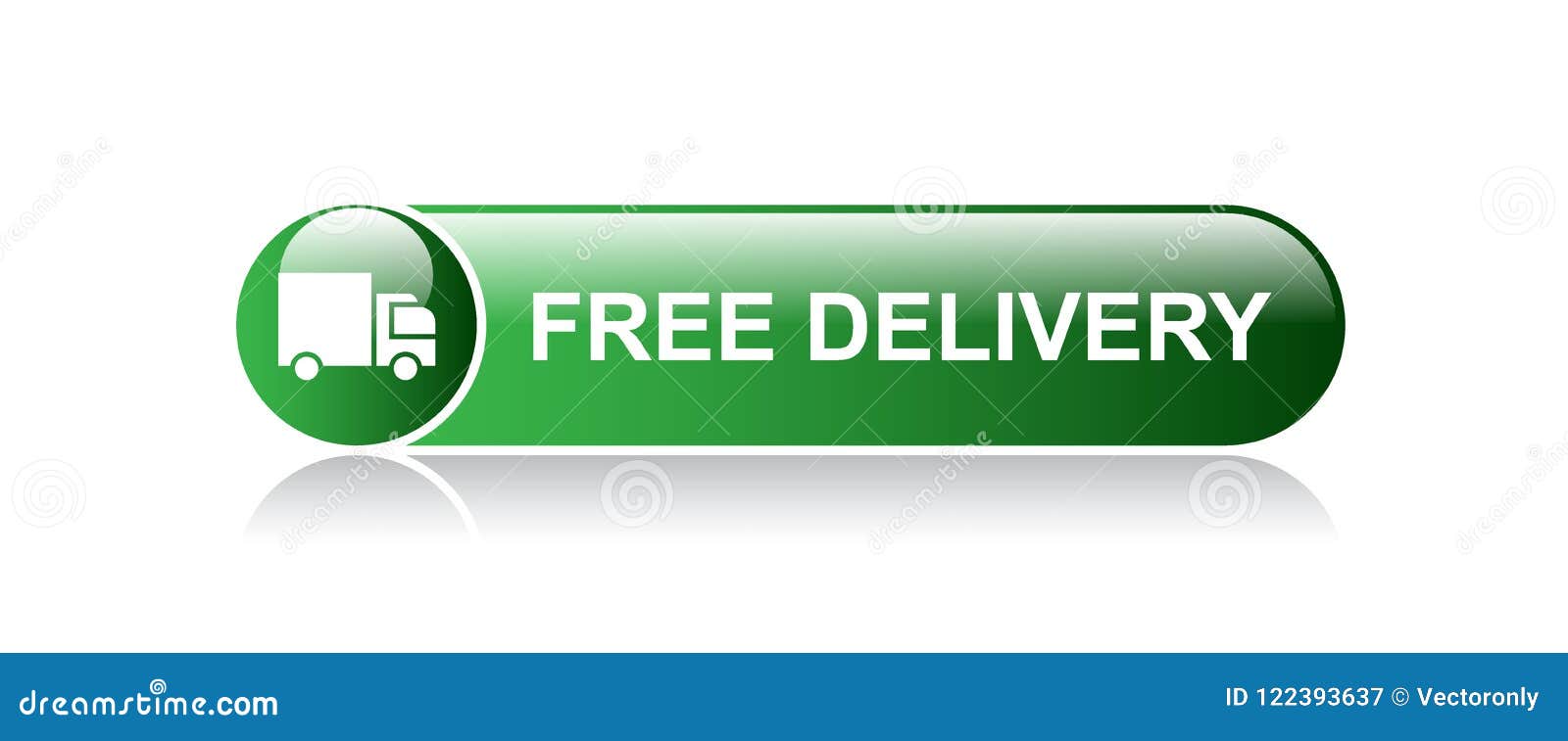 Free delivery button stock illustration. Illustration of avian - 122393637