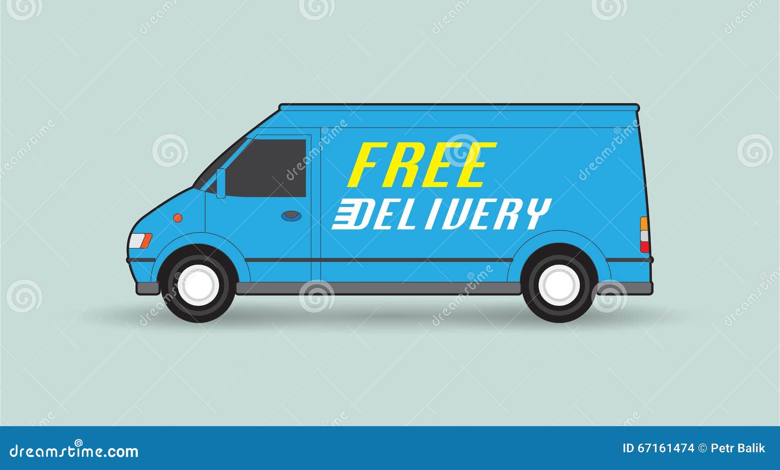 Free delivery car stock vector. Illustration of glossy - 67161474