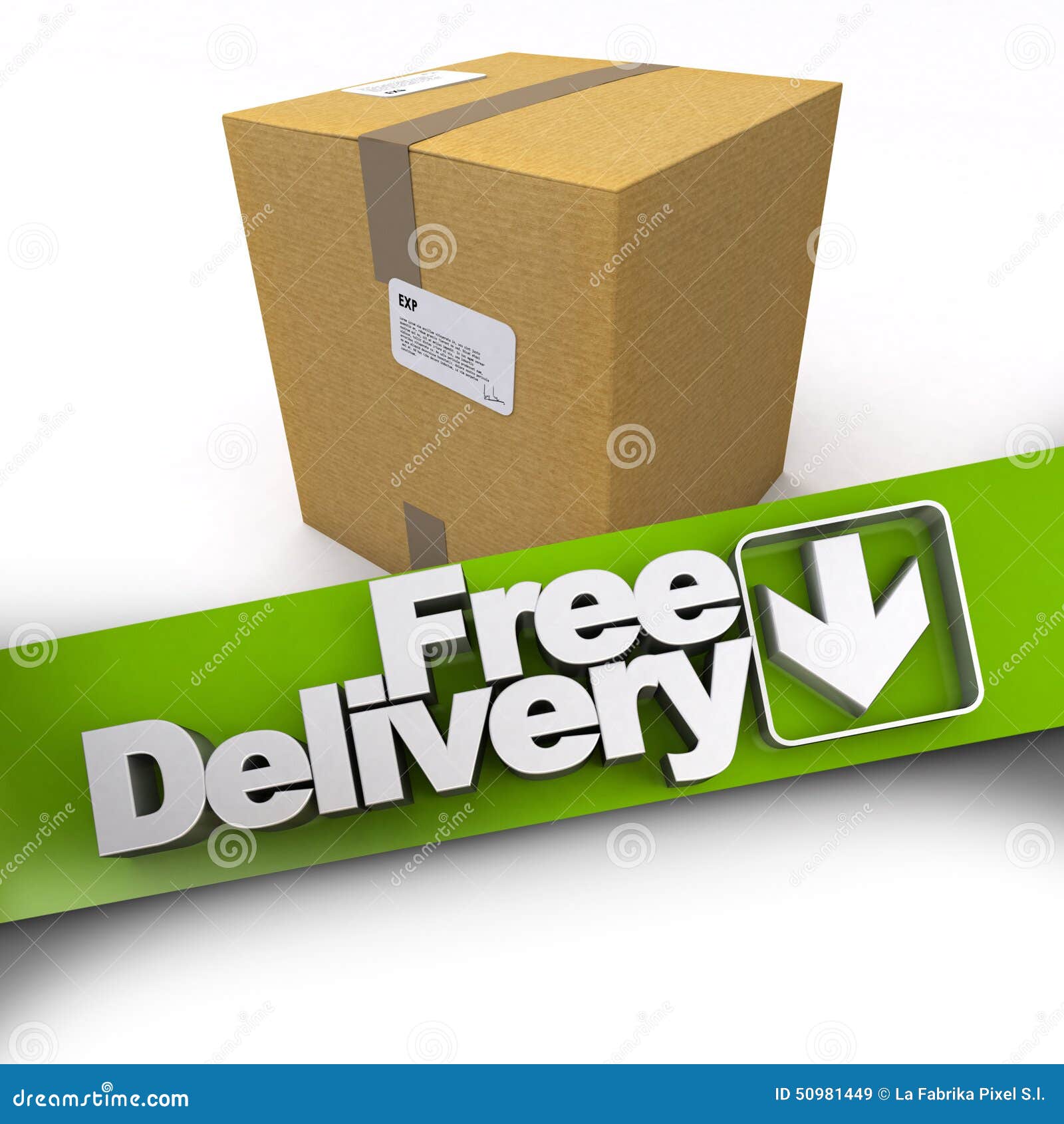 Free Delivery, Cardboard Box Stock Image - Image of conveyance ...