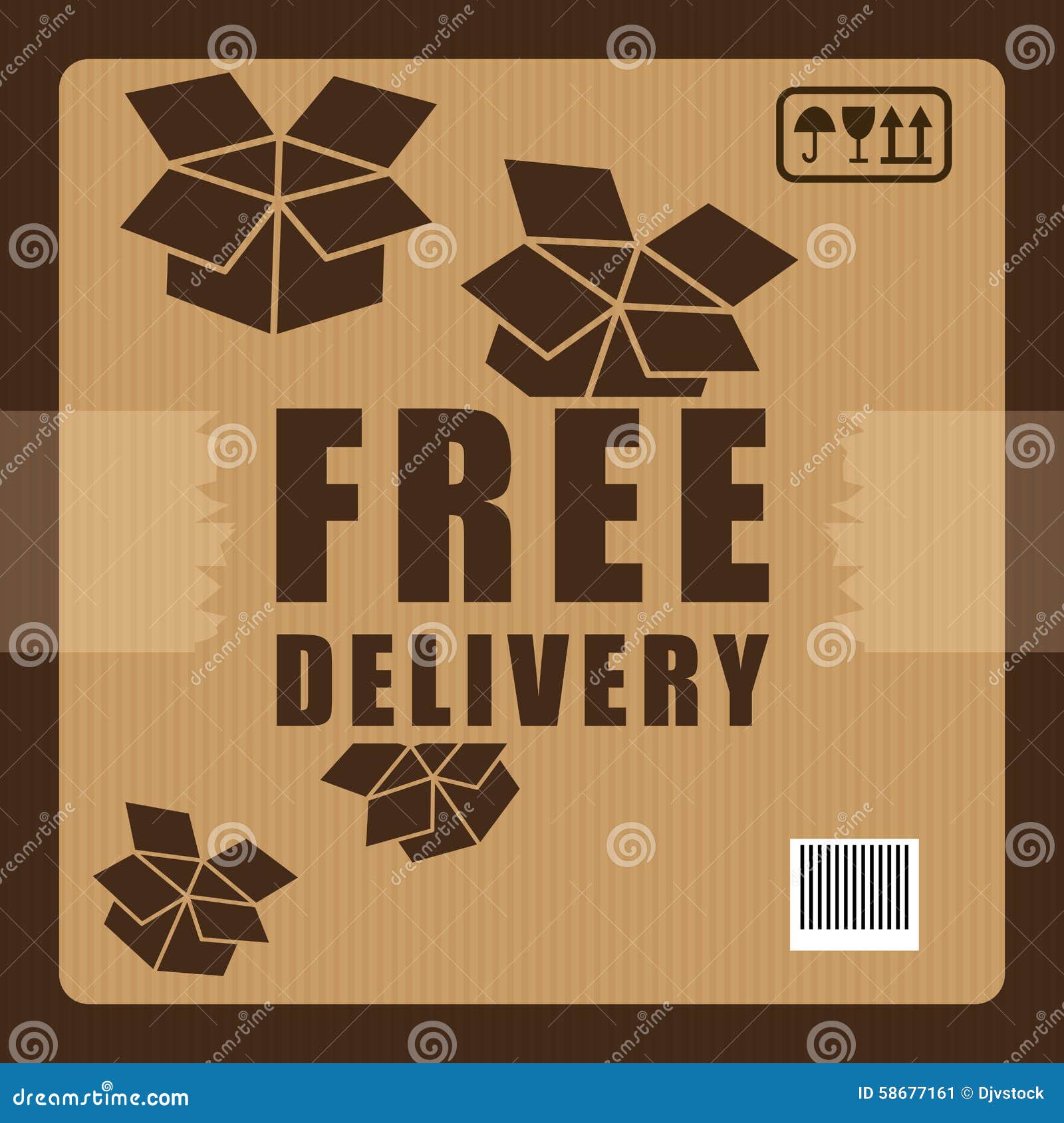 Free delivery design. stock vector. Illustration of service - 58677161