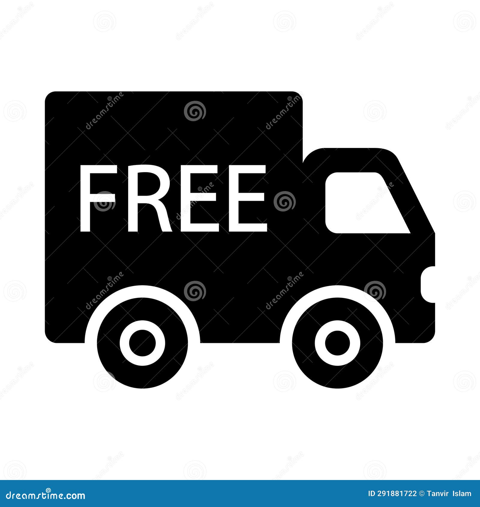 Free Delivery Icon stock illustration. Illustration of cargo - 291881722