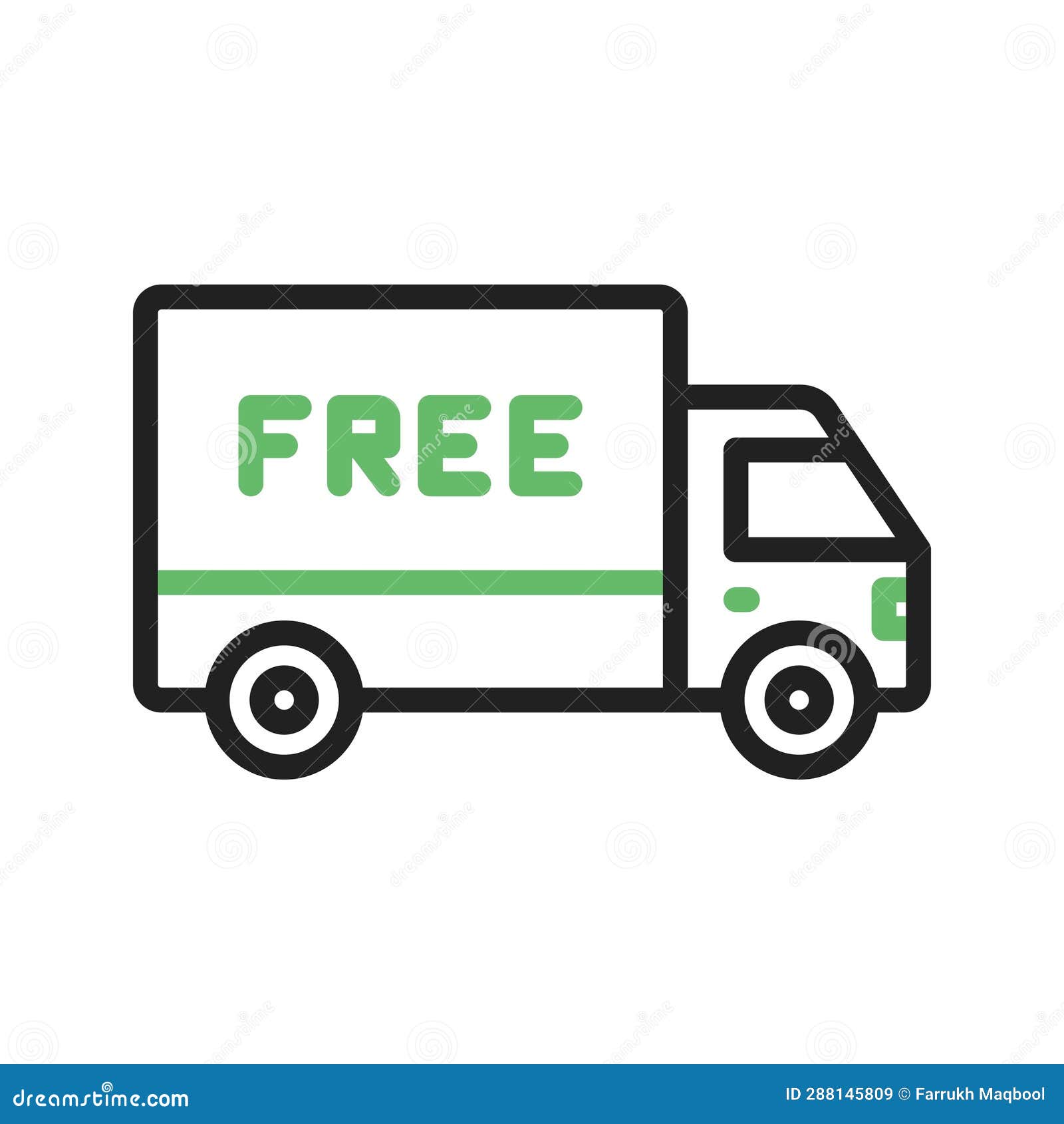 Free Delivery Icon Image. stock vector. Illustration of cargo - 288145809