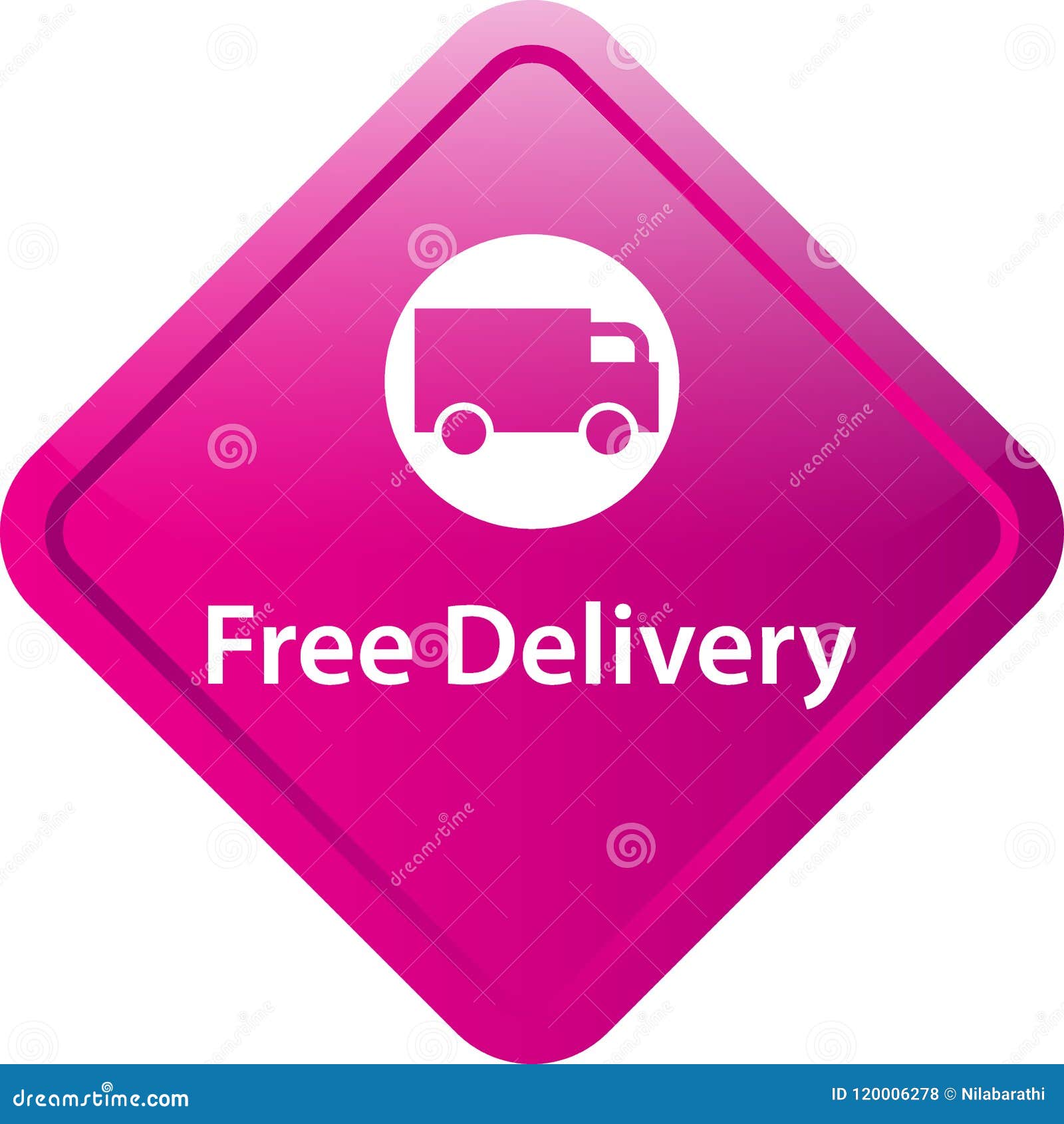 Free Delivery Icon Web Button Stock Illustration - Illustration of home ...