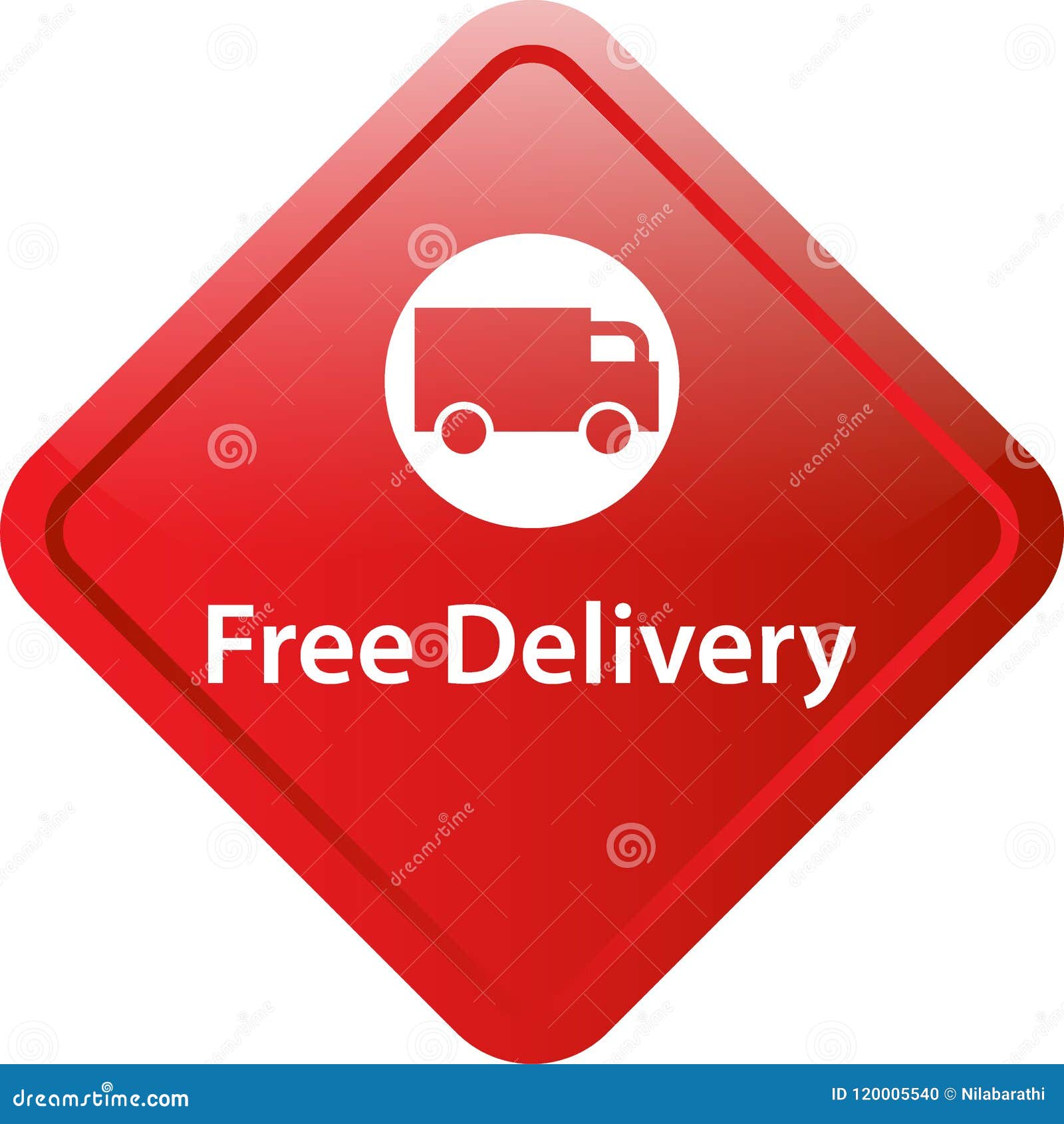 Free Delivery Icon Web Button Stock Illustration - Illustration of ...