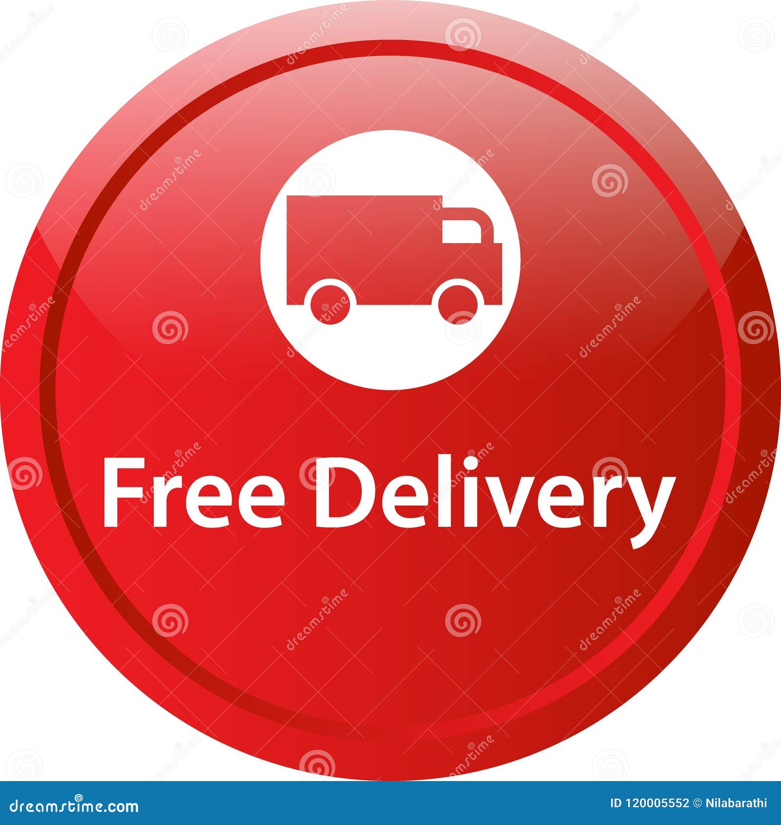 Free Delivery Icon Web Button Stock Illustration - Illustration of icon ...