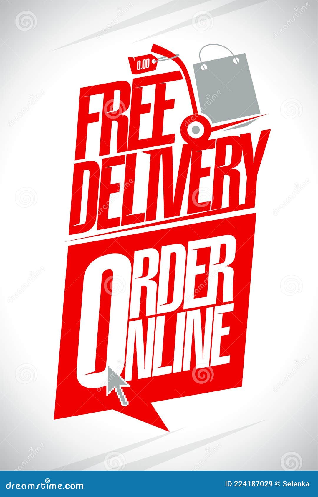 Free Delivery for Orders Online, Web Banner Stock Vector - Illustration ...