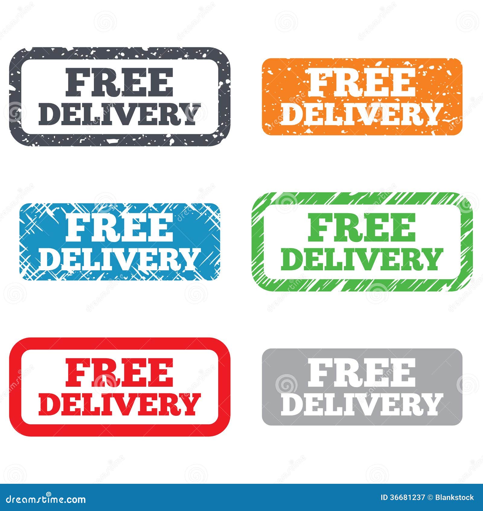 Free Delivery Sign Icon. Delivery Button Stock Vector - Illustration of ...