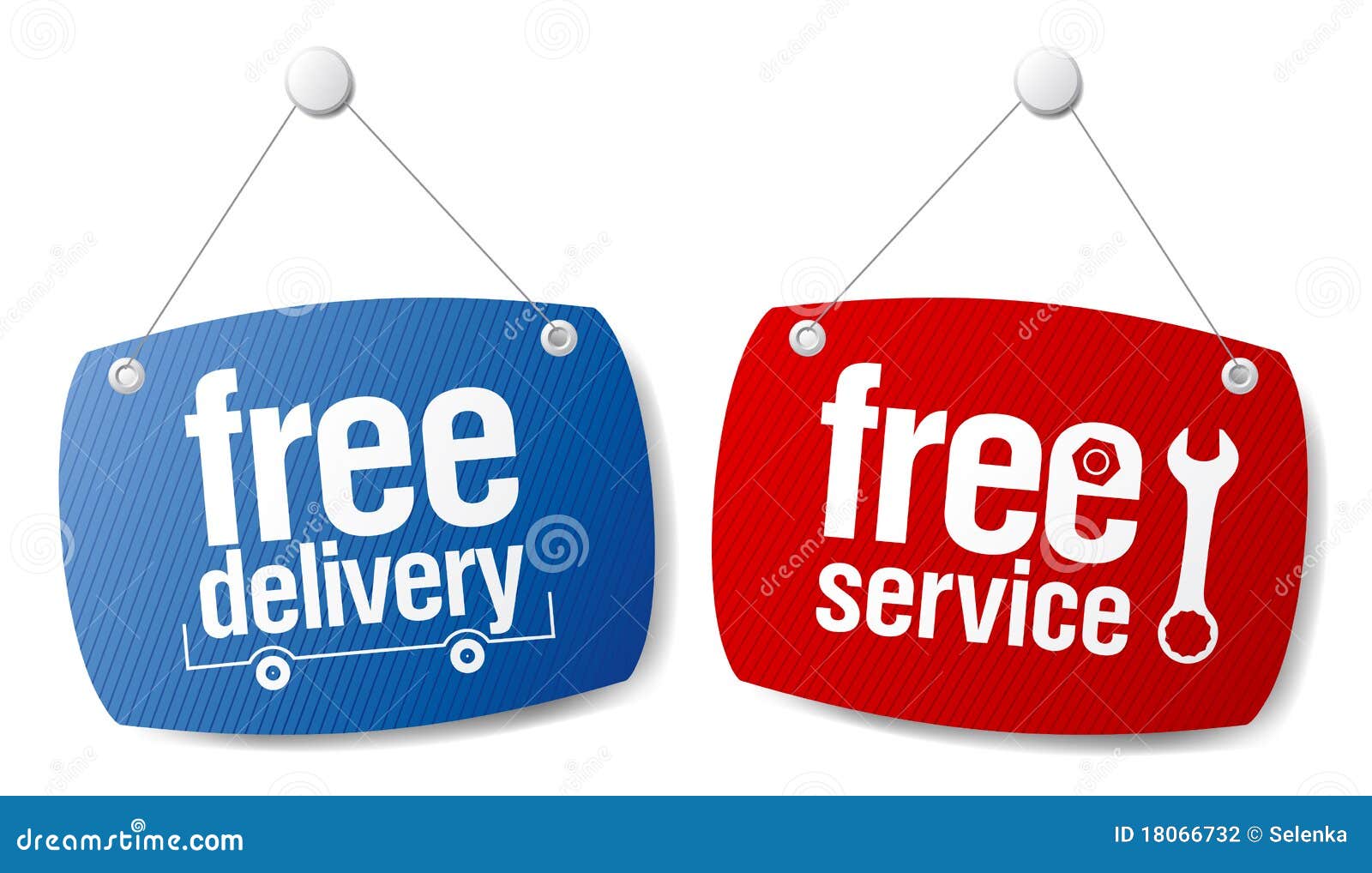 Free delivery signs. stock vector. Illustration of guarantee - 18066732
