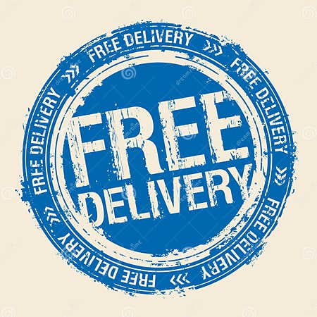 Free delivery stamp. stock vector. Illustration of print - 17284610