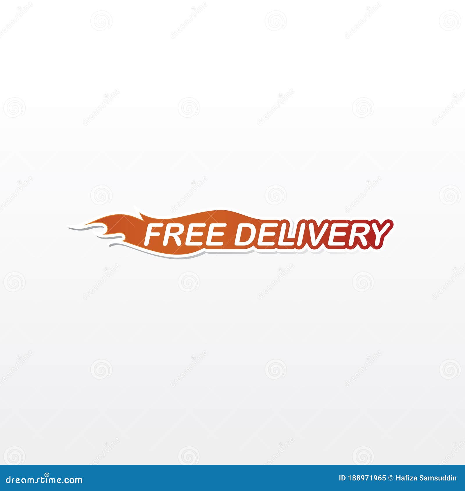Free Delivery Sticker. Vector Illustration Decorative Design Stock ...