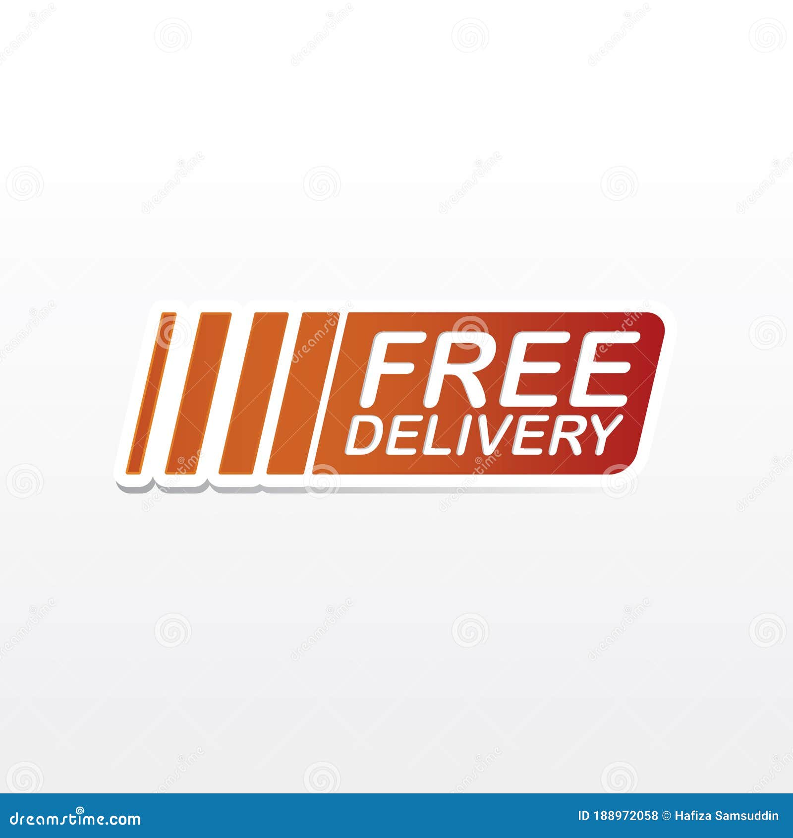 Free Delivery Sticker. Vector Illustration Decorative Design Stock ...