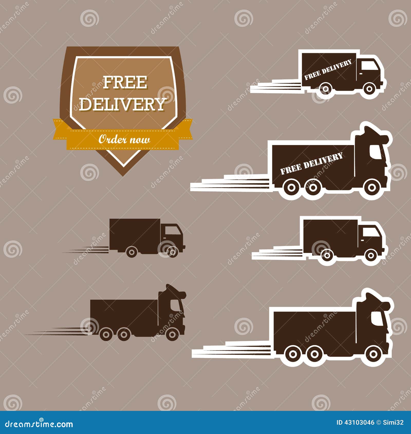 Free delivery symbol stock vector. Illustration of shipping - 43103046