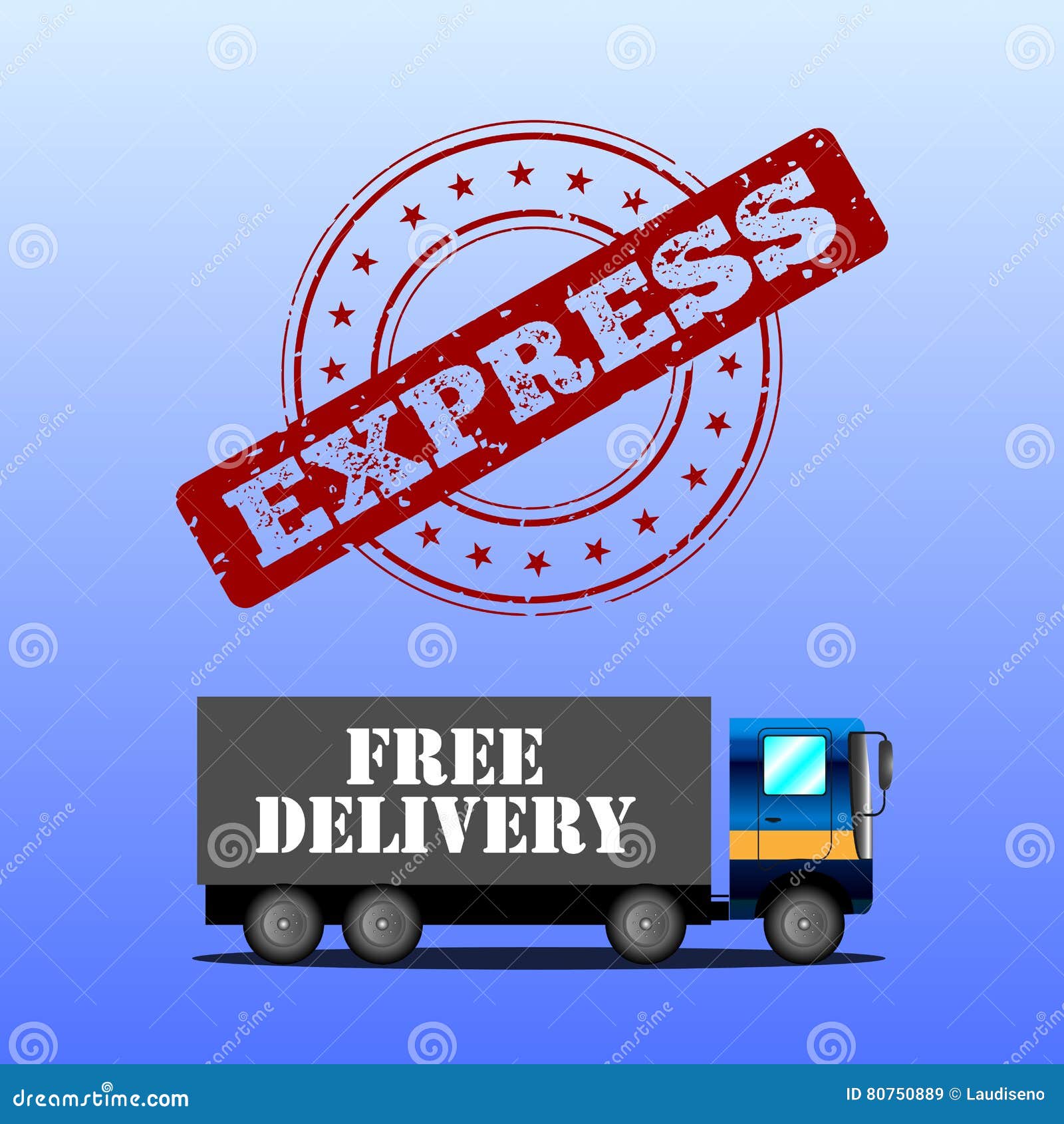 Free delivery stock illustration. Illustration of marketing - 80750889